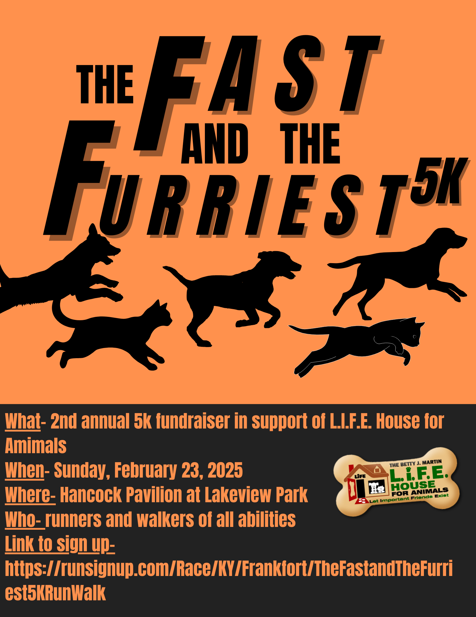 The Fast & The Furriest 5K – LIFE House for Animals